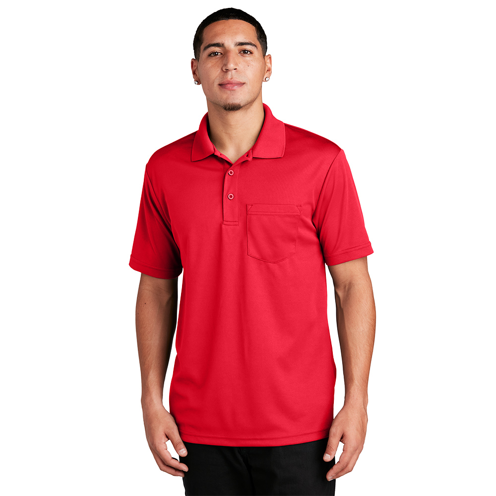 Sport-Tek PosiCharge RacerMesh Mens Pocket Polo Shirt